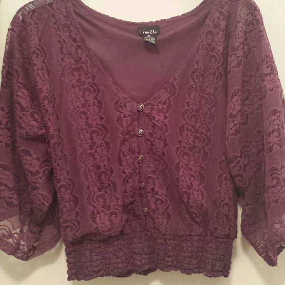 Rue21 | Tops | Plum Lace Top | Poshmark